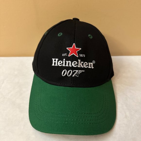 Heineken | Accessories | Heineken 07 James Bond Black And Green Hat Cap ...